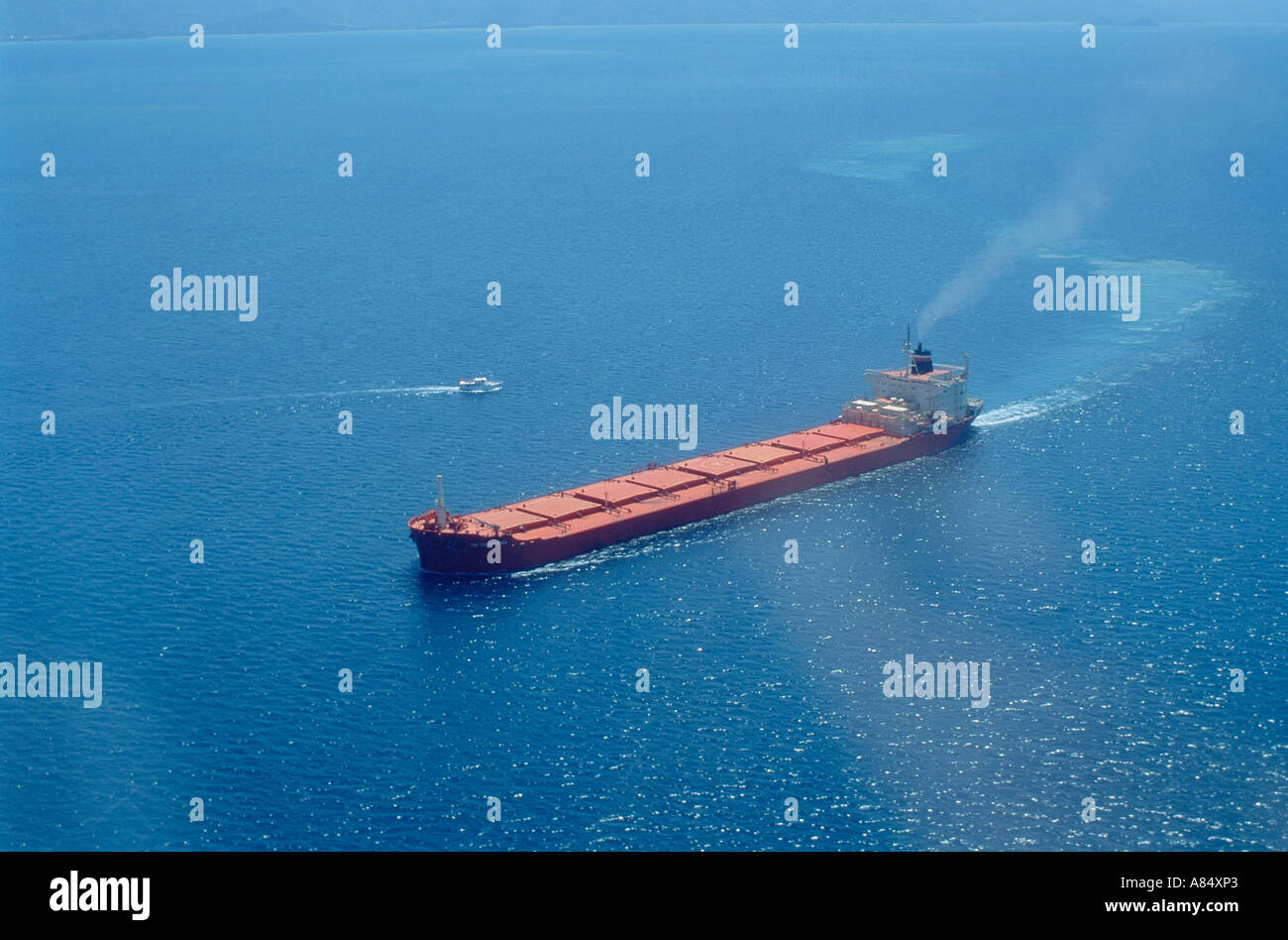 Aerial view of large tanker ship on the ocean Stock Photo - Alamy