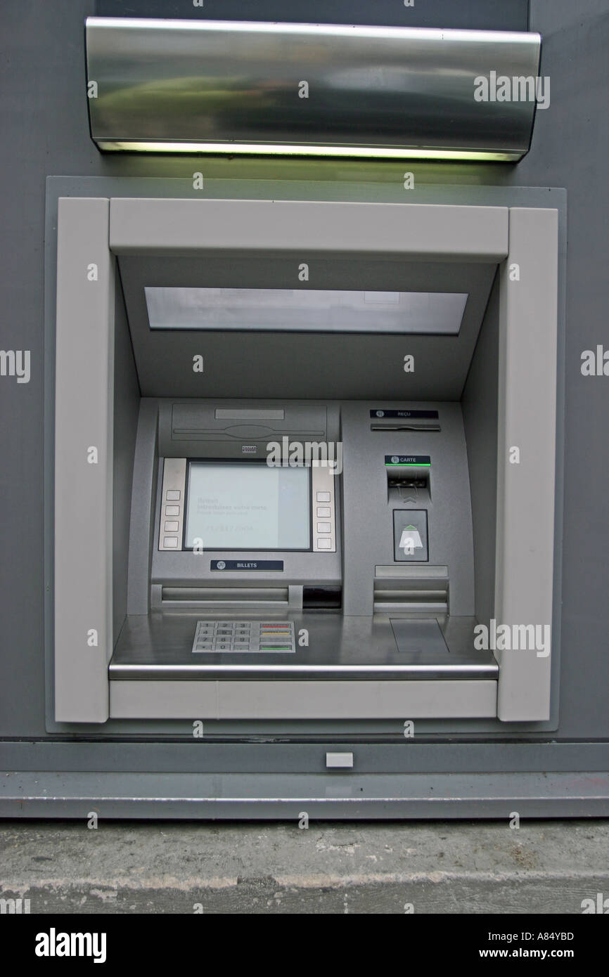 Automatic Teller machine france Stock Photo - Alamy