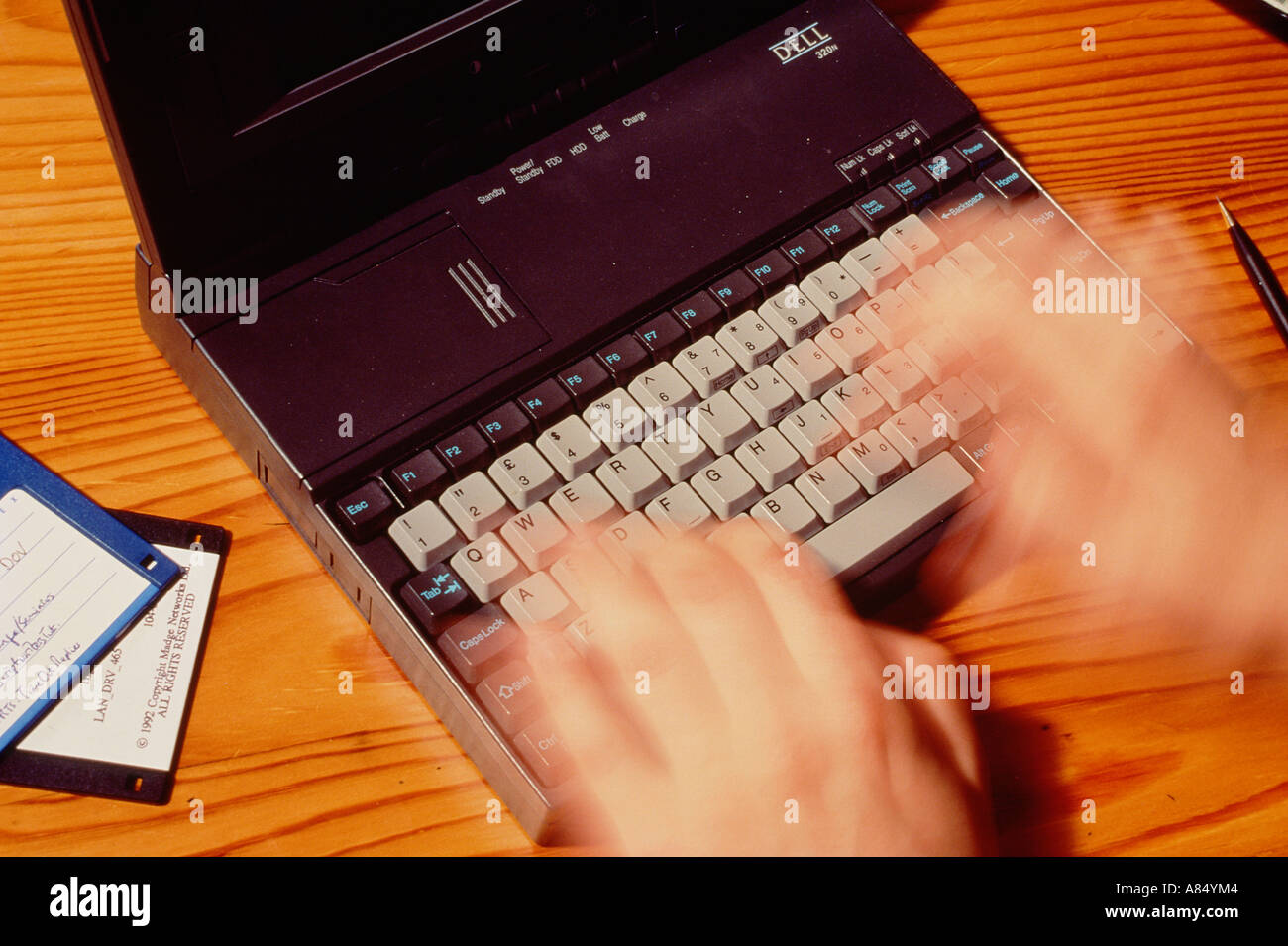 Person desk keying computer hi-res stock photography and images - Alamy