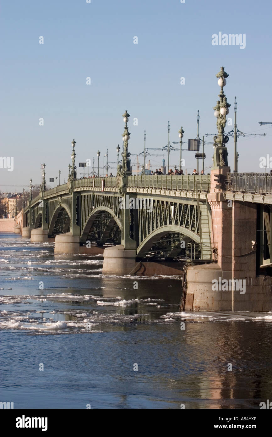 Trinity bridge, Saint Petersburg, Russia Stock Photo - Alamy