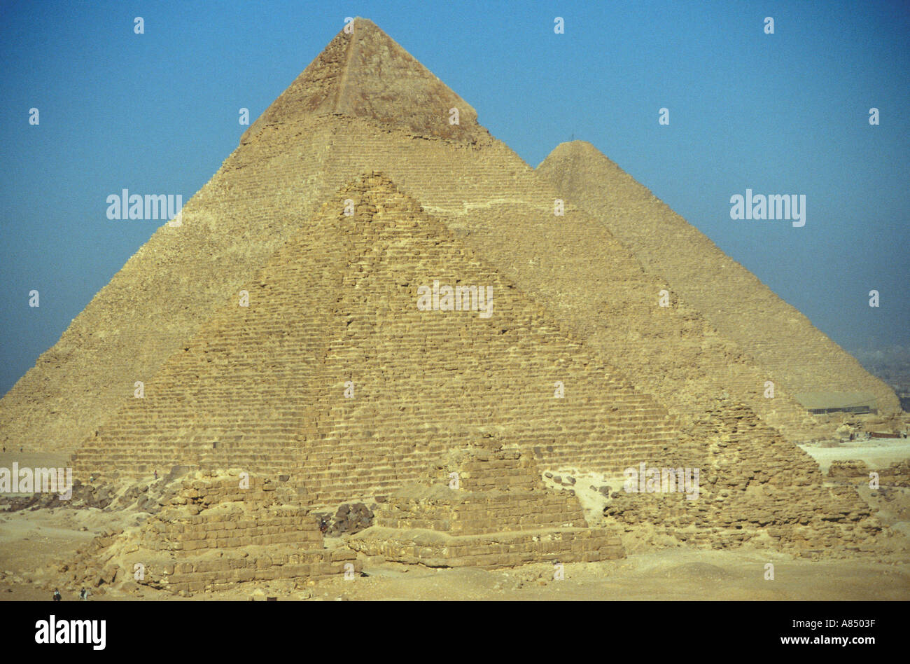 Great Pyramid Complex Giza Plateau EGYPT Stock Photo - Alamy