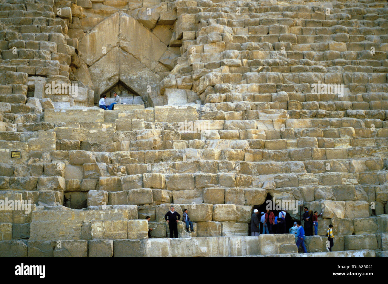 Two Entrances to Great Pyramid Giza Plateau EGYPT Stock Photo - Alamy