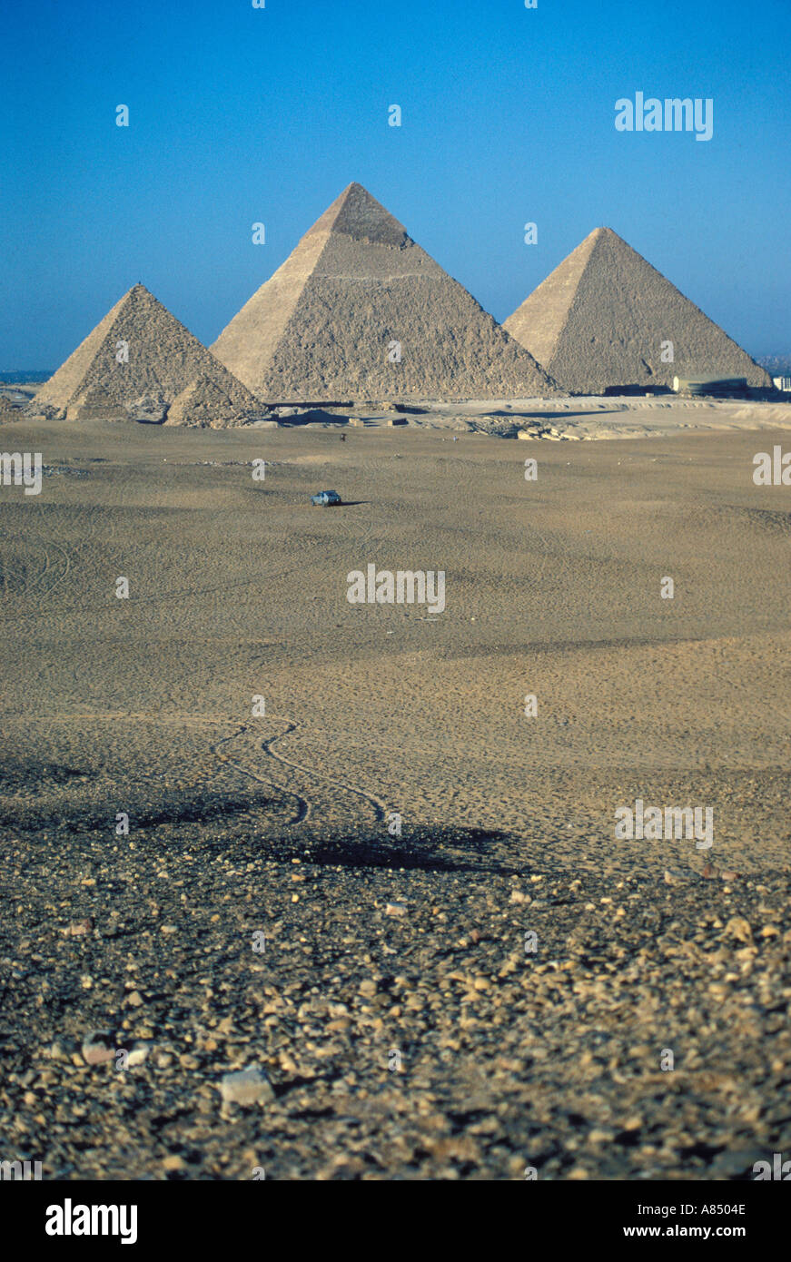 The Great Pyramids Vertical Giza Plateau Giza EGYPT Stock Photo - Alamy