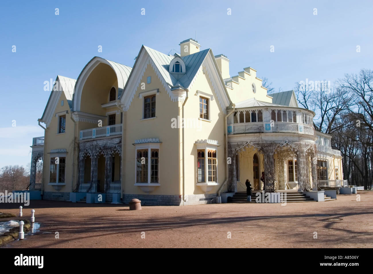 Cottage palace in Alexandria Park, Peterhof, Saint Petersburg, Russia ...