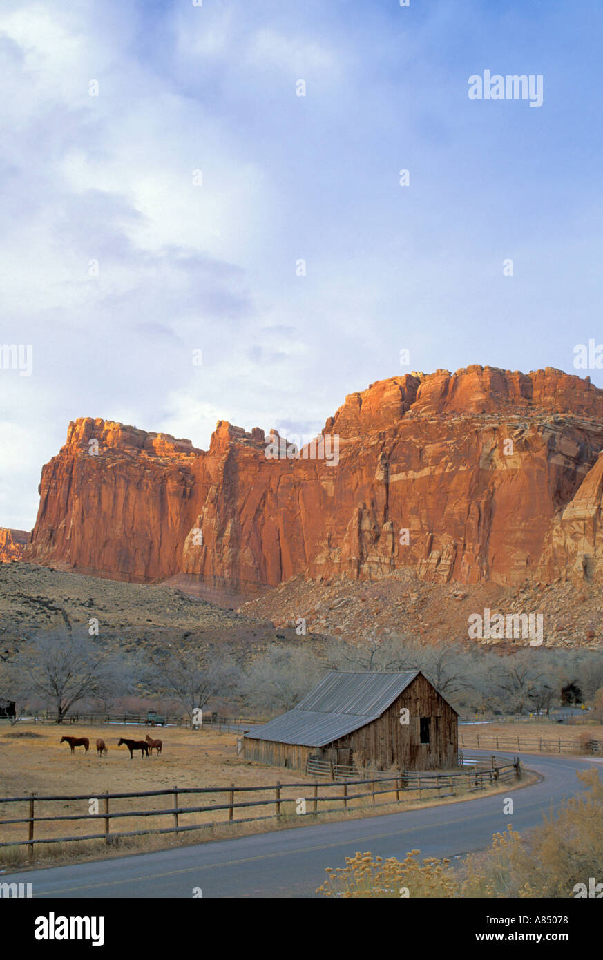Pioneer farm Fruita Capitol Reef National Park Utah Stock Photo - Alamy