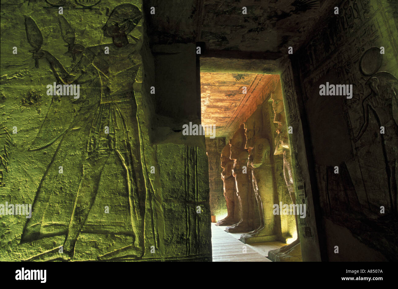 Wall Carving of Priest with Offerings Stock Photo - Alamy