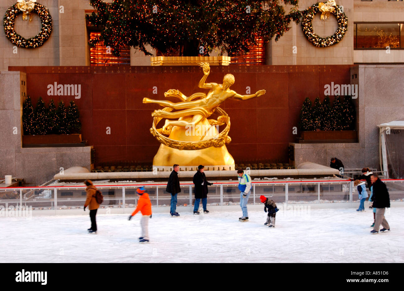 Ice-skating Rink, Christmas, Prometheus Stock Photo - Alamy