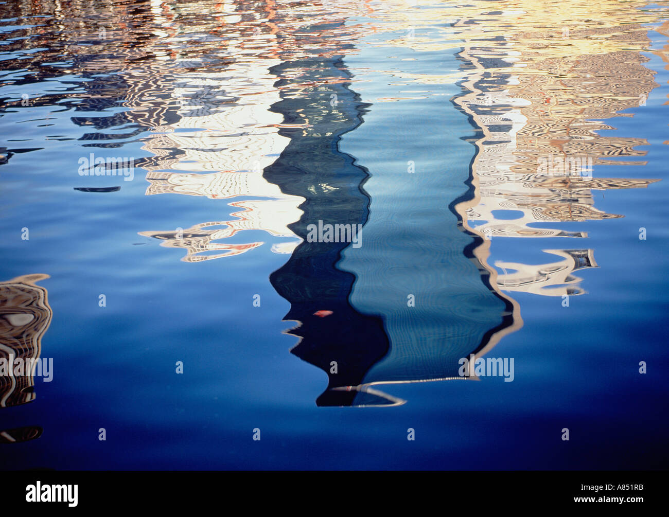 Reflections in harbour water. Sydney. NSW. Australia Stock Photo - Alamy