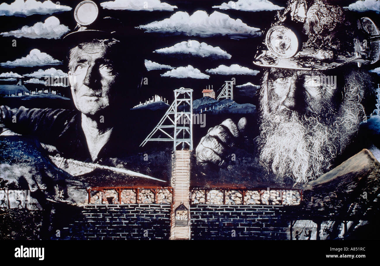 Art photograph. Collage. Industry. Coal Miners Stock Photo - Alamy