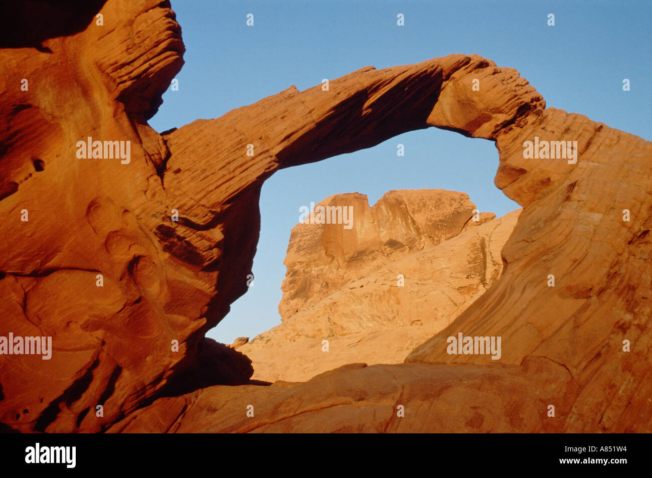 United States of America. Nevada. Mesozoic Sandstone Arch rock ...
