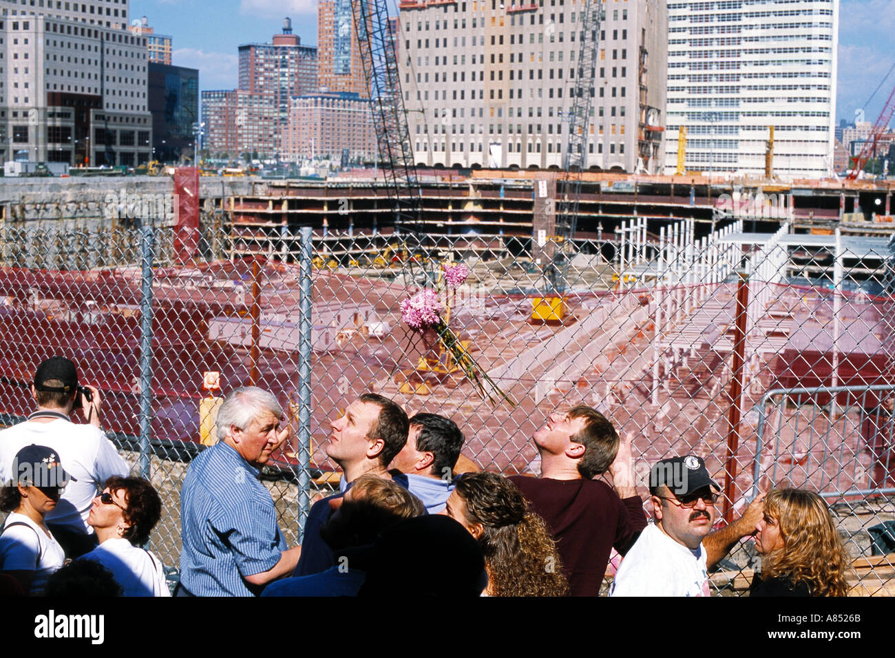People Looking At Ground Zero Stock Photo - Alamy