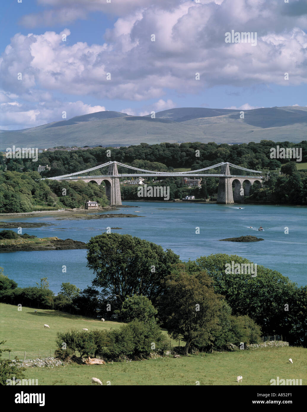 MENAI STRAITS ANGLESEY NORTH WALES UK Stock Photo - Alamy