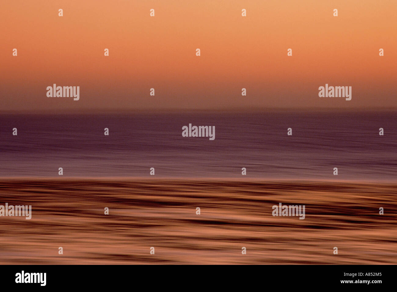 Dawn over ocean horizon. Photographic art abstract Stock Photo - Alamy