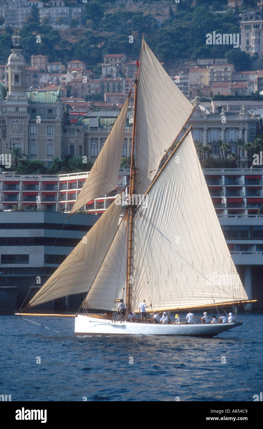 The 1885 UK built gaff cutter Camper and Nicholson yacht Partridge at ...
