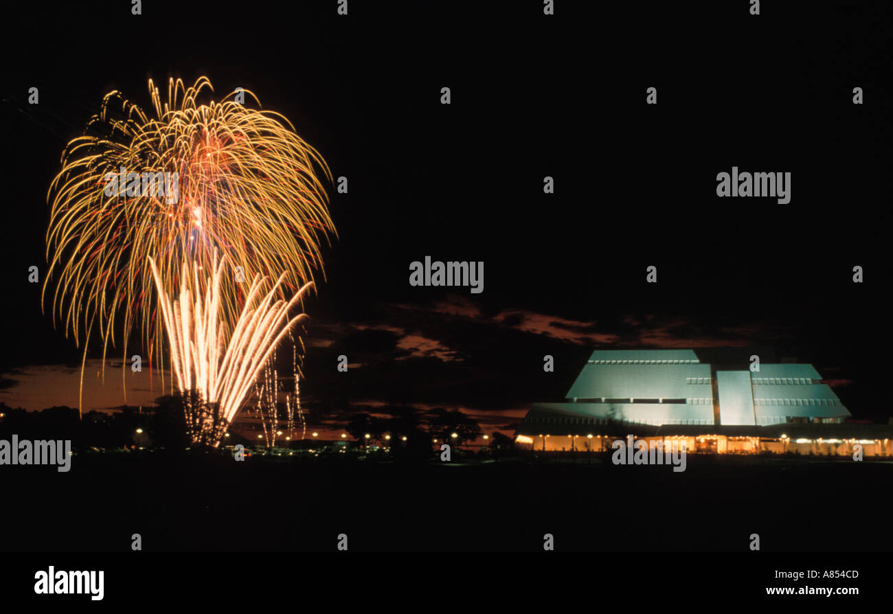 Opening night of Diamond Beach hotel casino complex firework display ...
