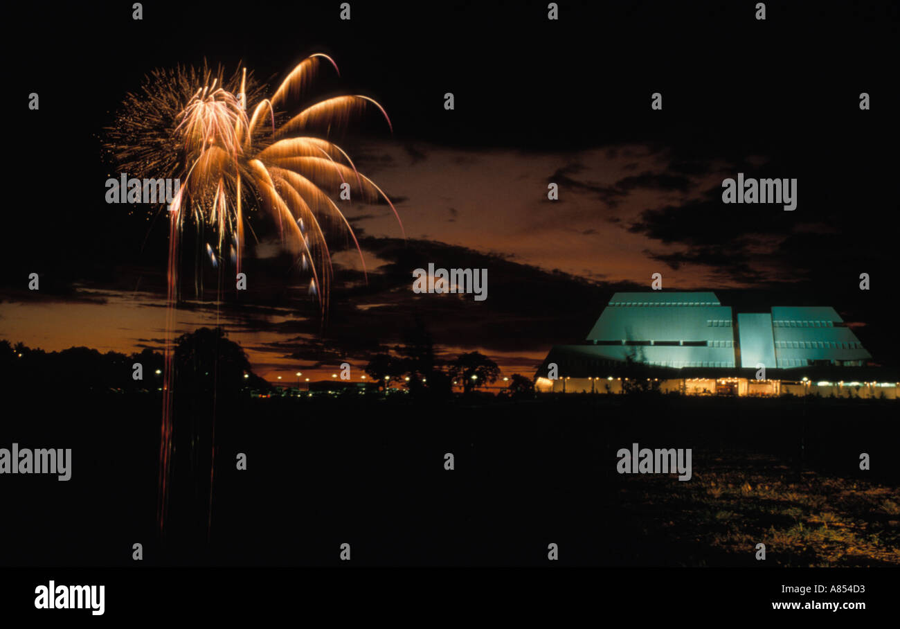 Fireworks at opening night of Diamond Beach Casino hotel Darwin NT ...