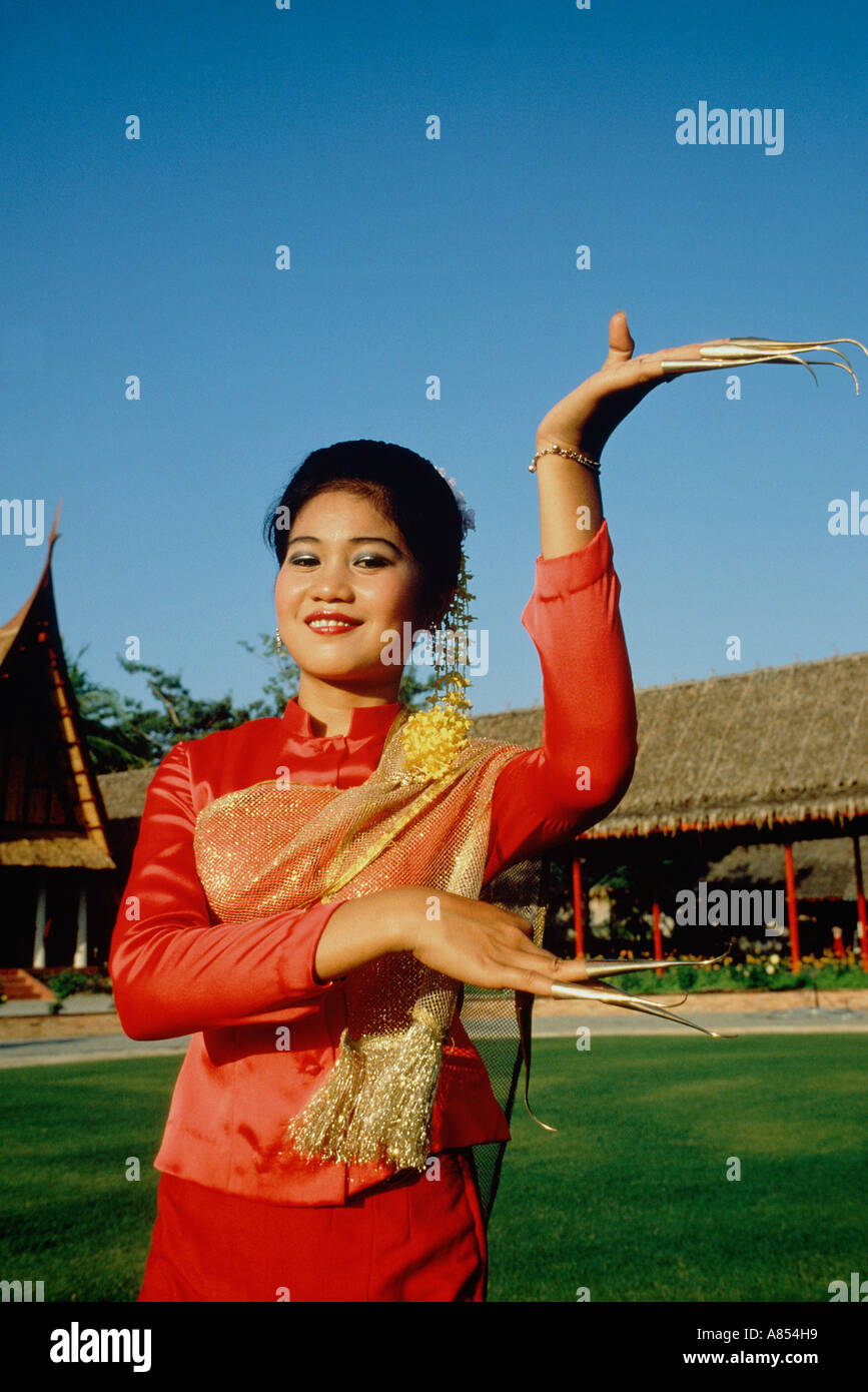 Thailand. Bangkok. Thai female traditional finger dancer Stock Photo ...