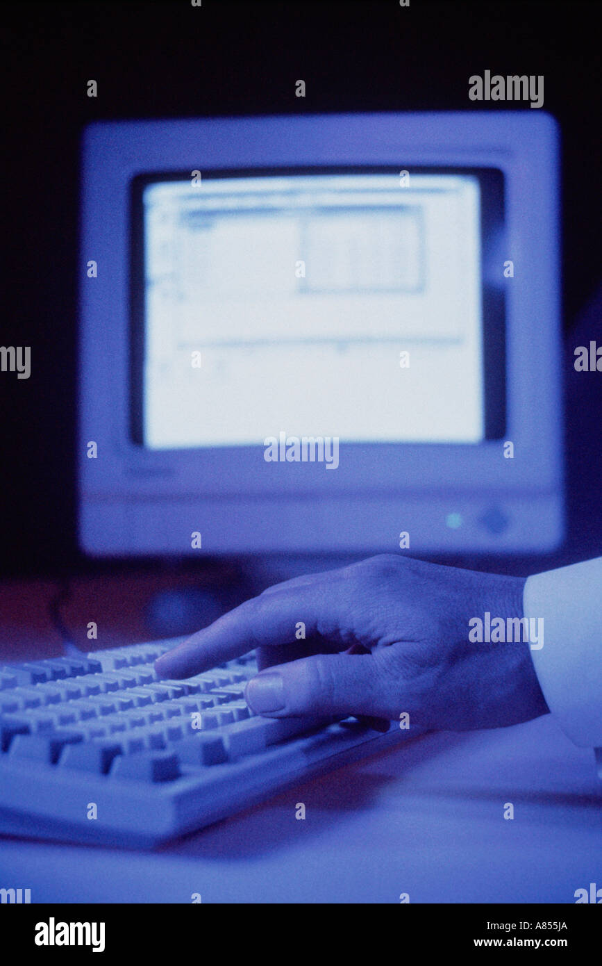 Computers keyboard in blue color hi-res stock photography and images ...