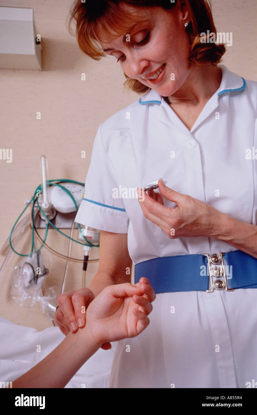Nurse Taking Pulse