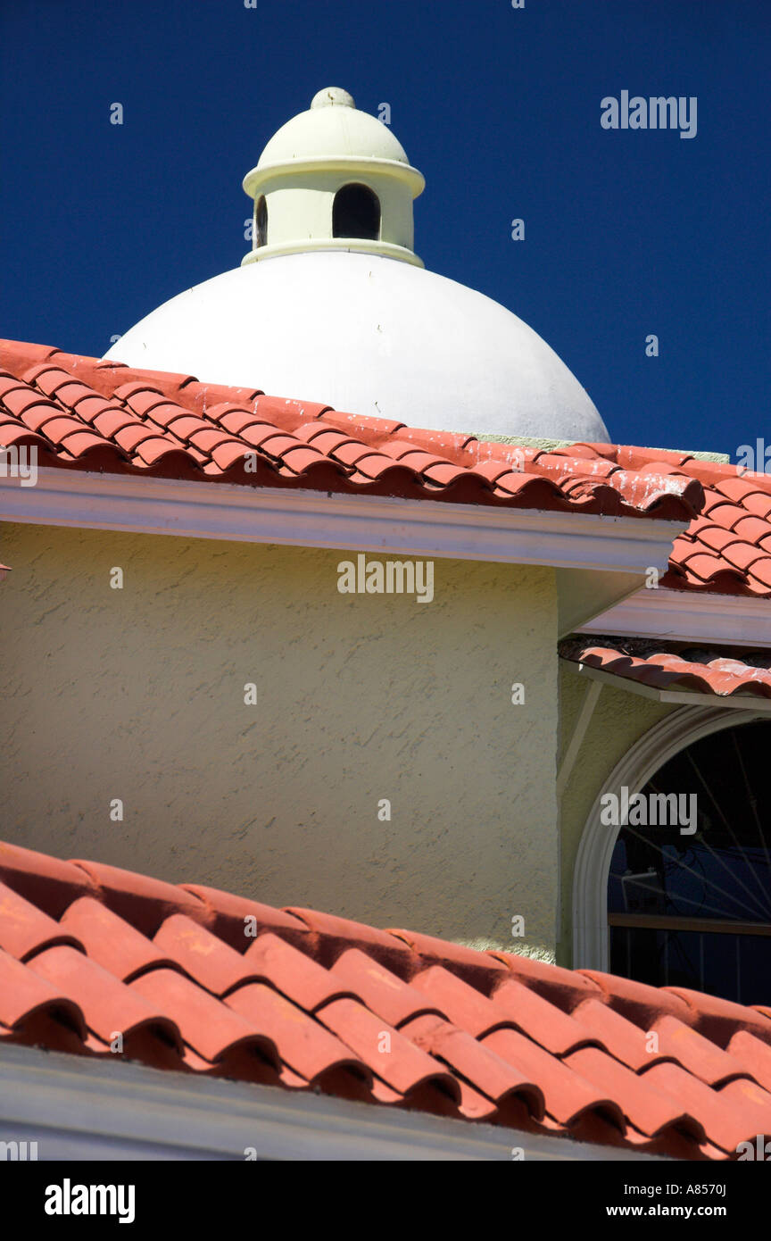 Homes with typical Mexican Spanish design in Mazatlan Mexico Stock ...
