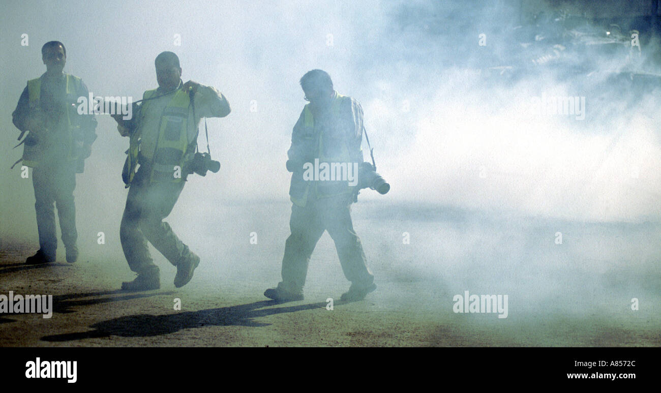 The press under attack from Israeli soldiers with tear gas Nablus ...