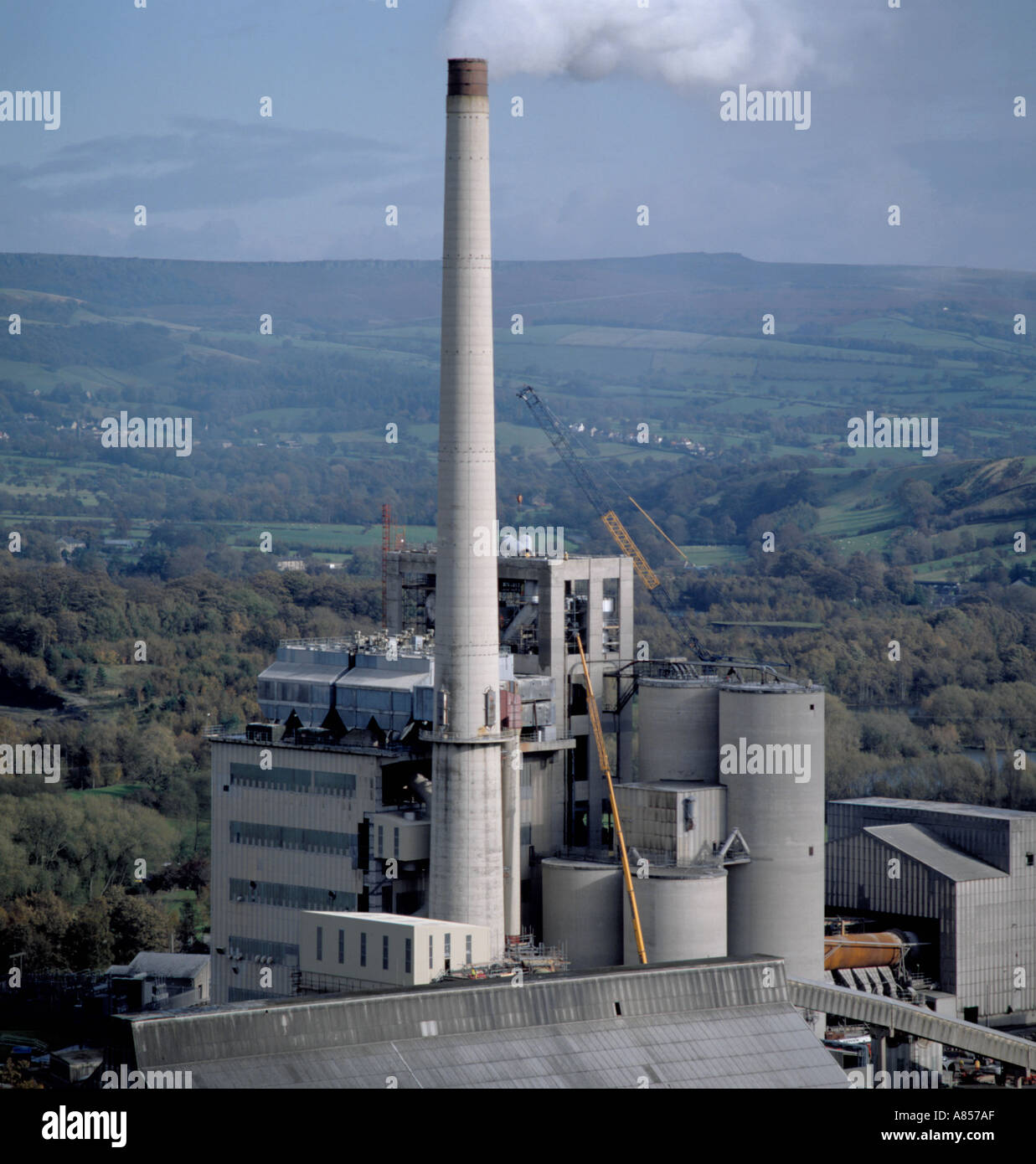 Cement works near Castleton, Hope Valley, Peak District National Park ...