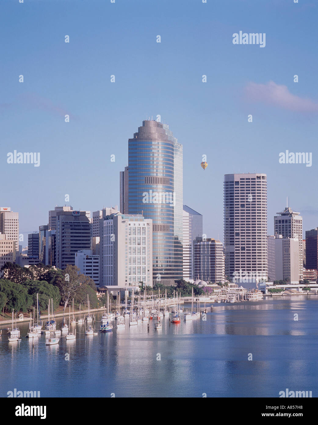 Australia Queensland Brisbane City waterfront modern buildings Stock ...