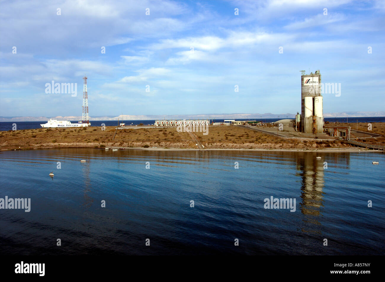 The port facilities at Pichilingue near La Paz Mexico Stock Photo - Alamy