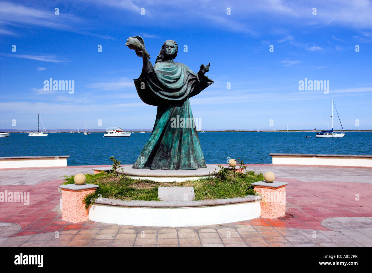 Jesus of the Shell or Jesus del Caracol sculpture along the malecon at ...