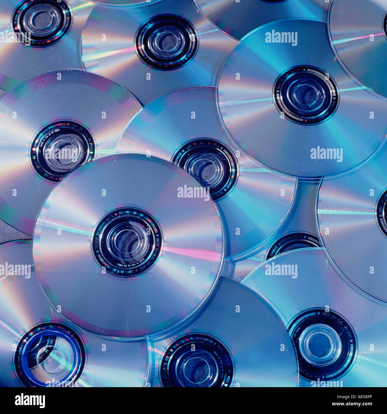 Still-life pile of DVD discs Stock Photo - Alamy