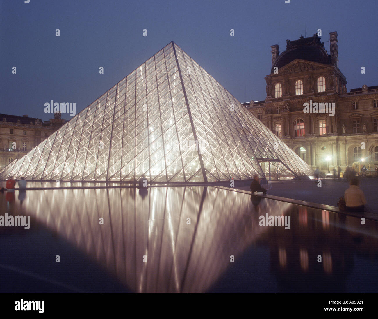 Louvre Museum Pyramid Paris France Stock Photo - Alamy