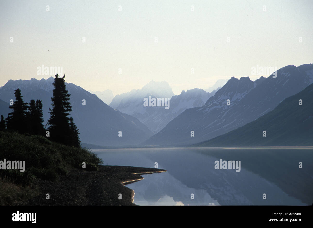 Lake Clark Region of Alaska Twin Lakes Stock Photo - Alamy