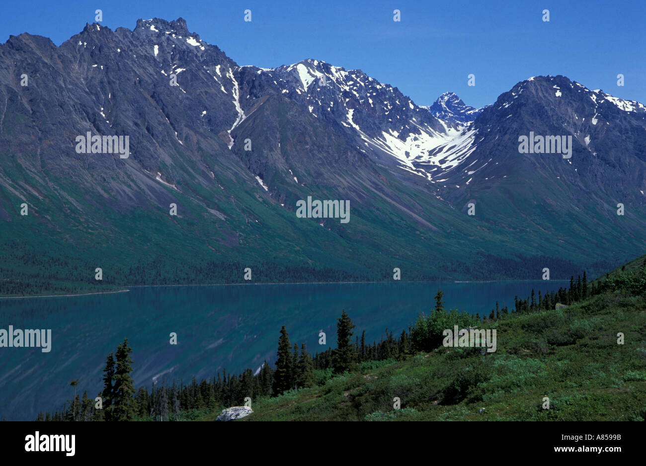 Lake Clark Region of Alaska Twin Lakes Stock Photo - Alamy