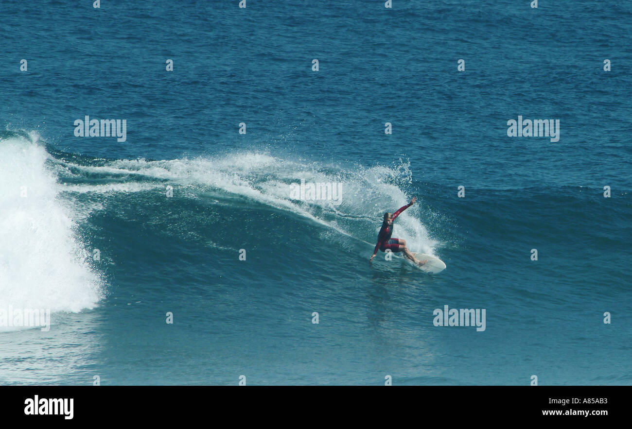Surfing at Surfers point Margaret River Western Australia Stock Photo ...