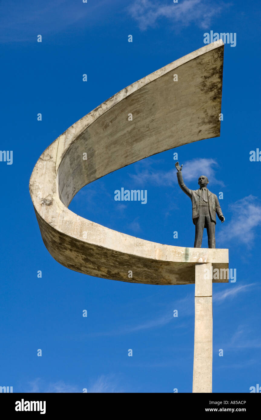 The statue of Juscelino Kubitschek, President and founder of Brasilia ...