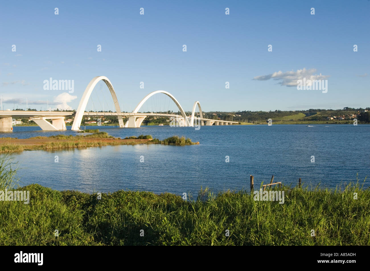 A view of The JK Bridge (President Juscelino Kubitschek bridge) in ...