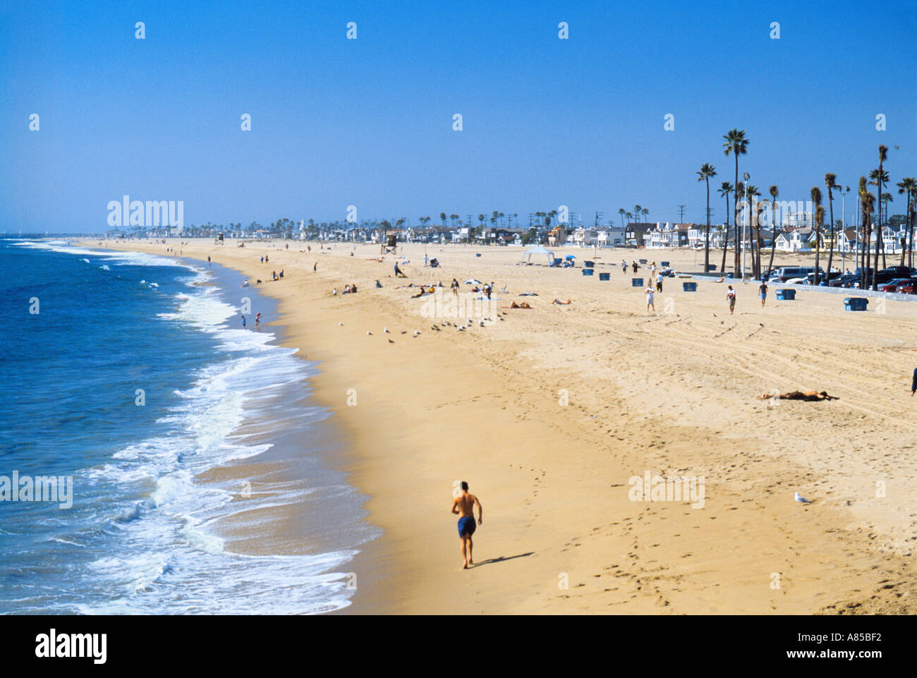 Jogger Balboa Peninsula Newport Beach California Stock Photo - Alamy