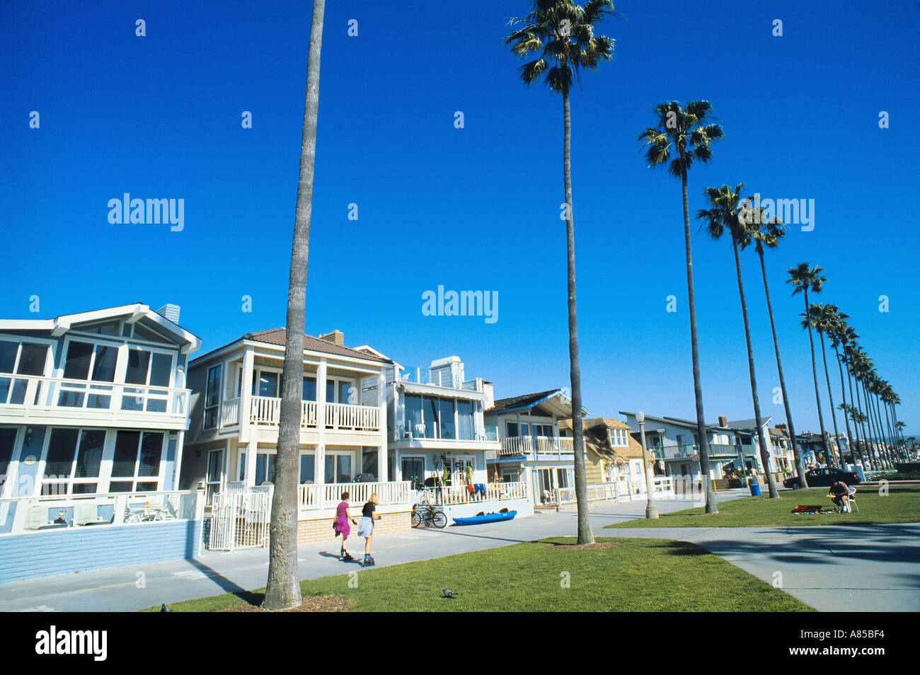 Boardwalk Balboa Peninsula Newport Beach California Stock Photo - Alamy