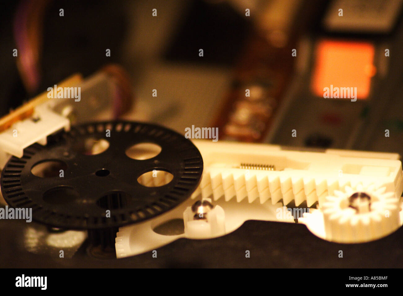 Mechanic of a cd player Stock Photo - Alamy