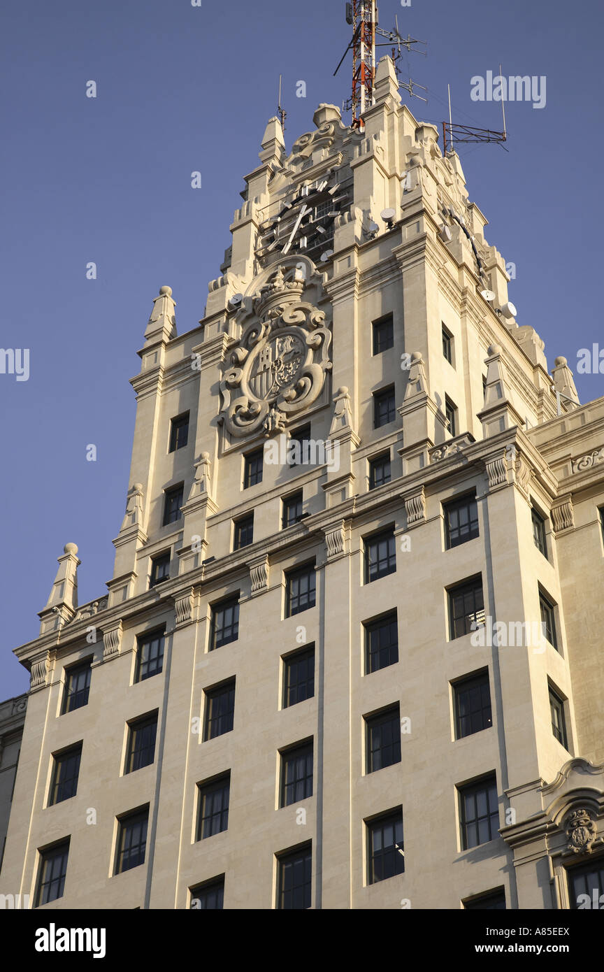 Telefonica headquarters gran via madrid hi-res stock photography and ...