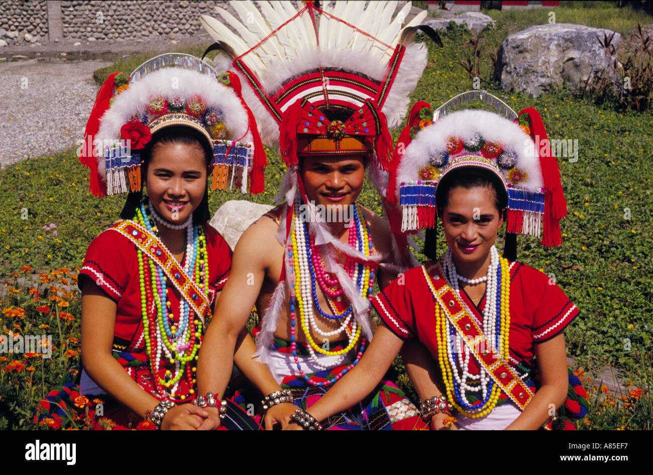 Dancers of Ali Shan tribe in Hwalien Taiwan Stock Photo - Alamy