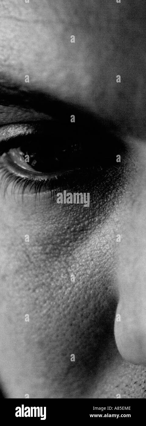Close up man face Black and White Stock Photos & Images - Alamy