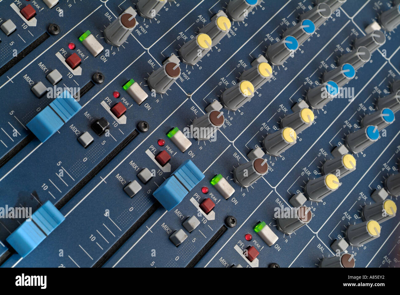 Mixing Desk, Close Up Stock Photo - Alamy