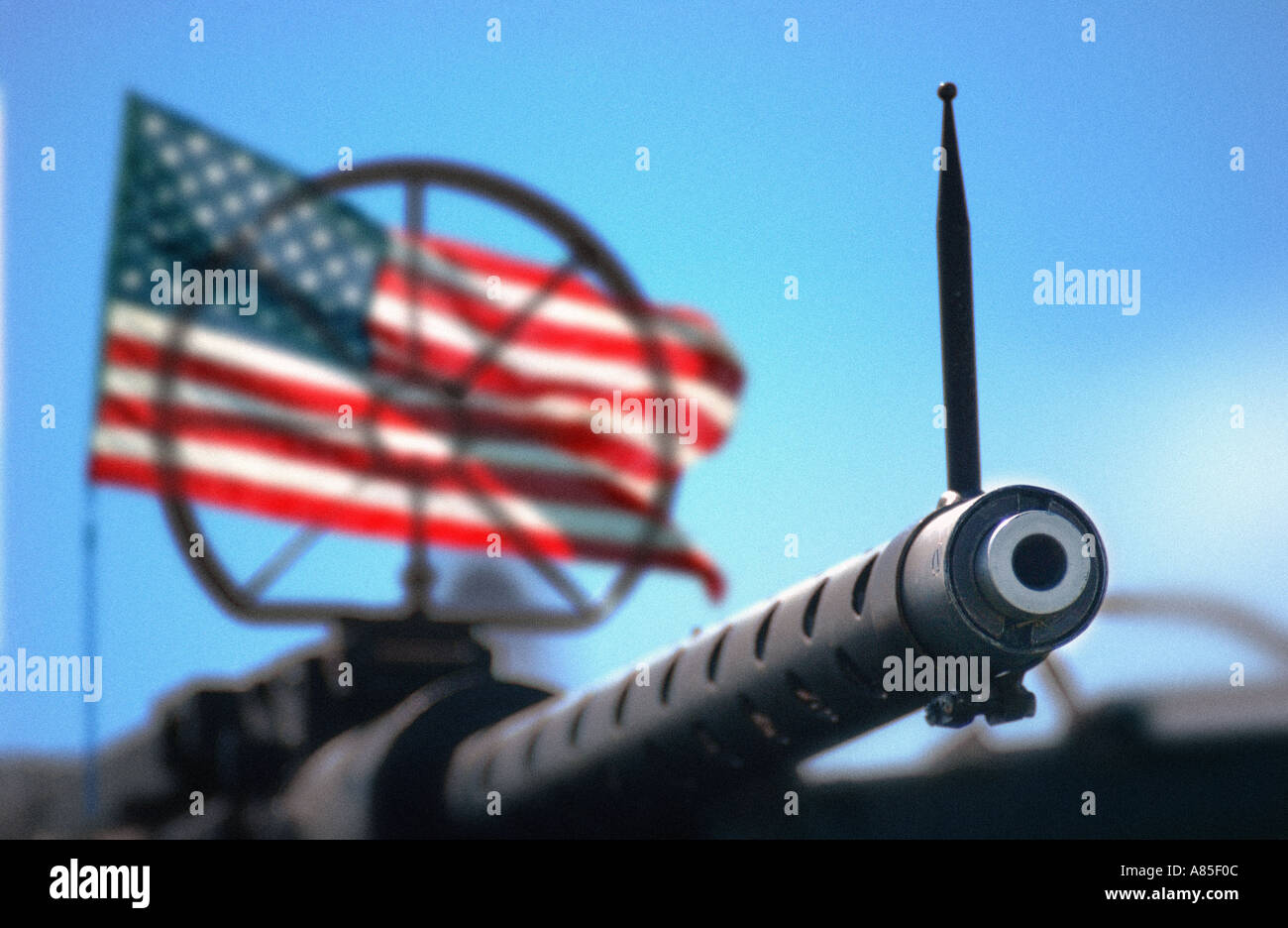 American flag machine gun hi-res stock photography and images - Alamy