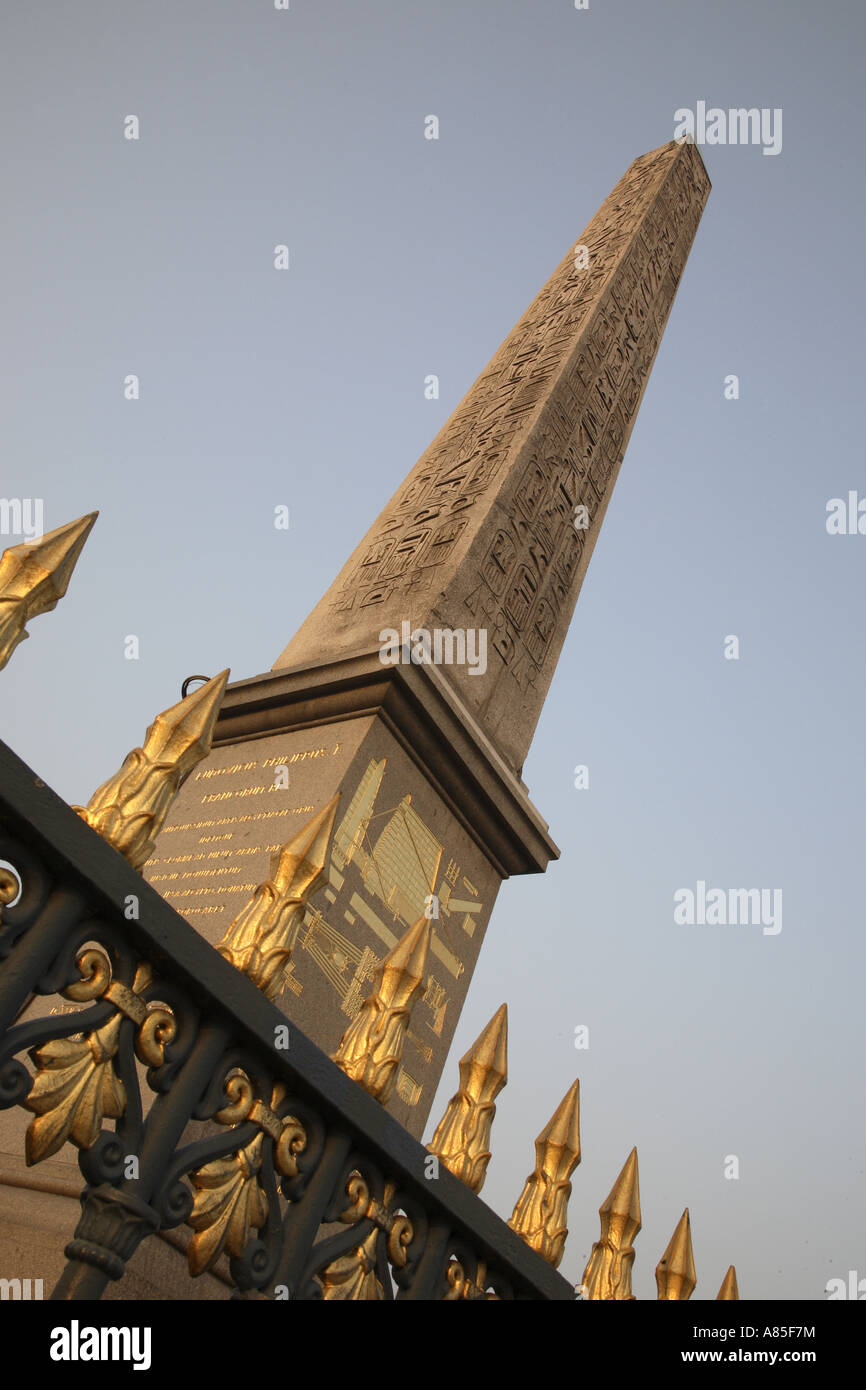 Obelisk of the Place de la Concorde Square, Paris, France Stock Photo ...