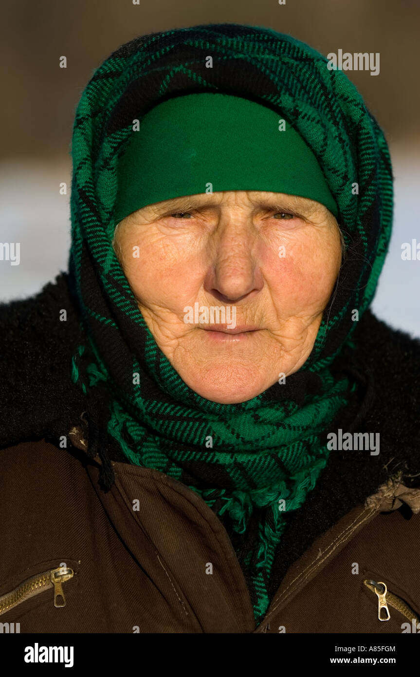 Portrait of grandmother O Ivanchenko Stock Photo - Alamy