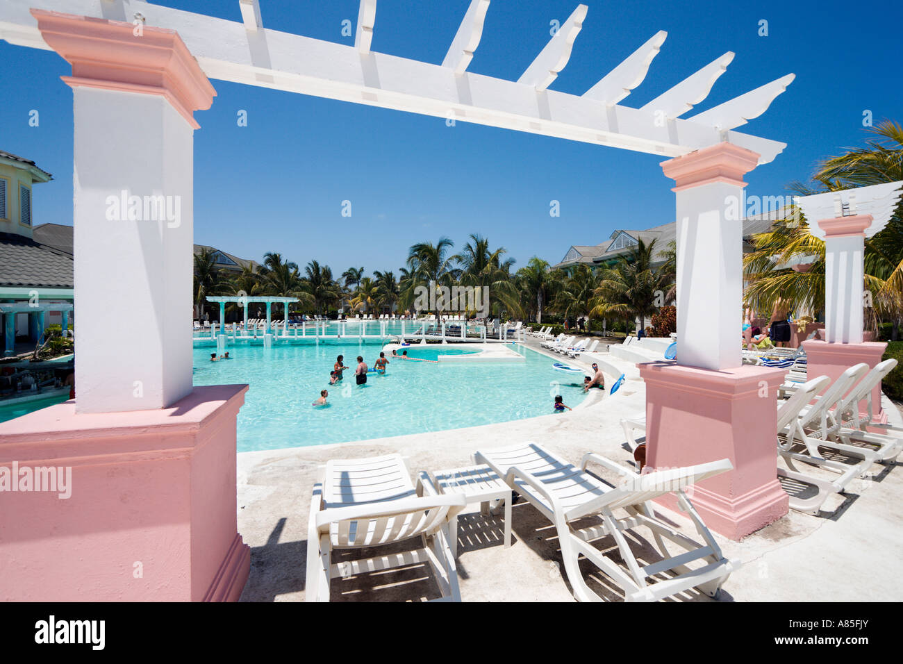 Main Swimming Pool at the Hotel Tryp Peninsula, Varadero, Cuba ...