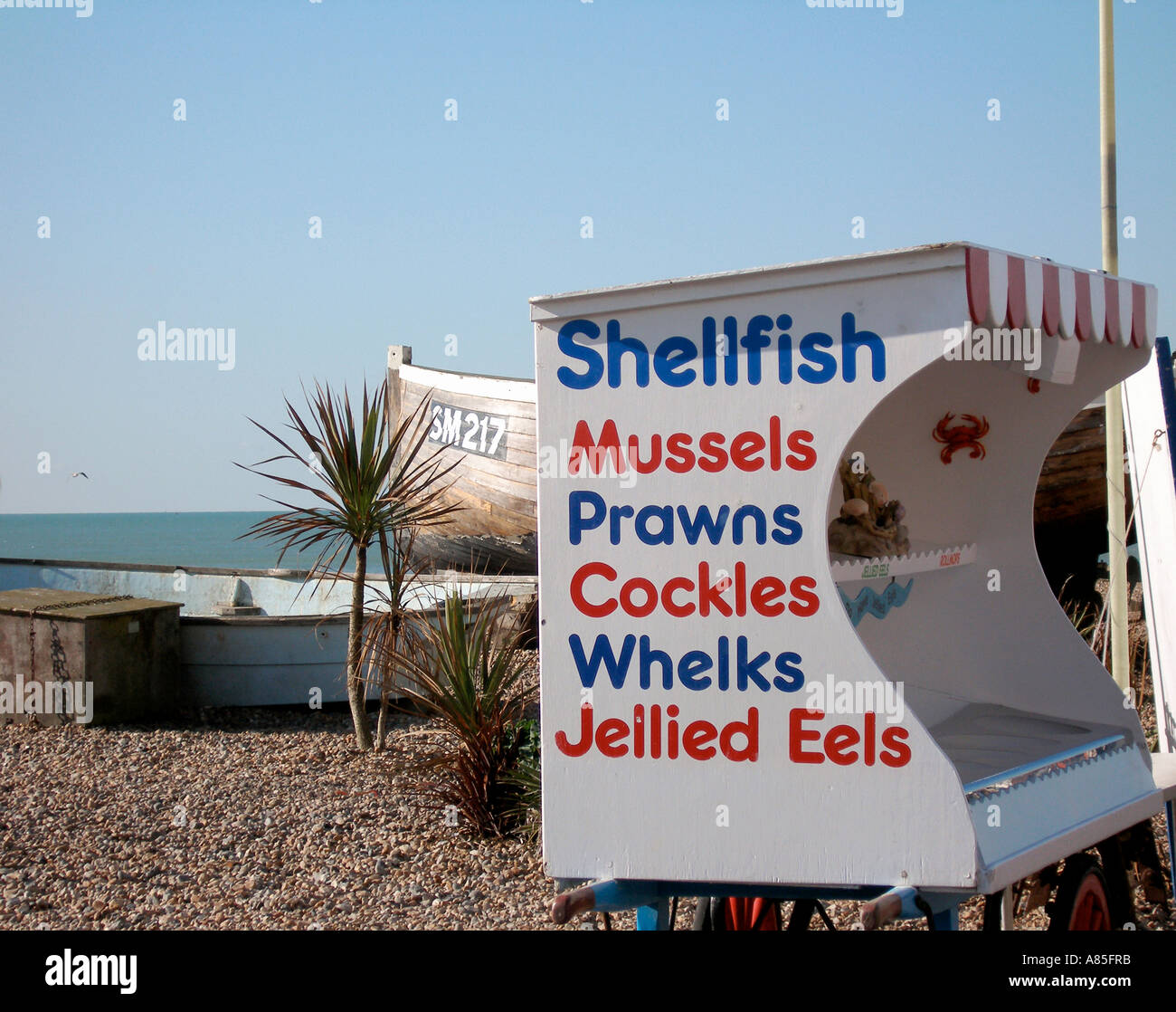 The Fishing Beach, Shellfish Stall, and Boats, Brighton, East Sussex ...