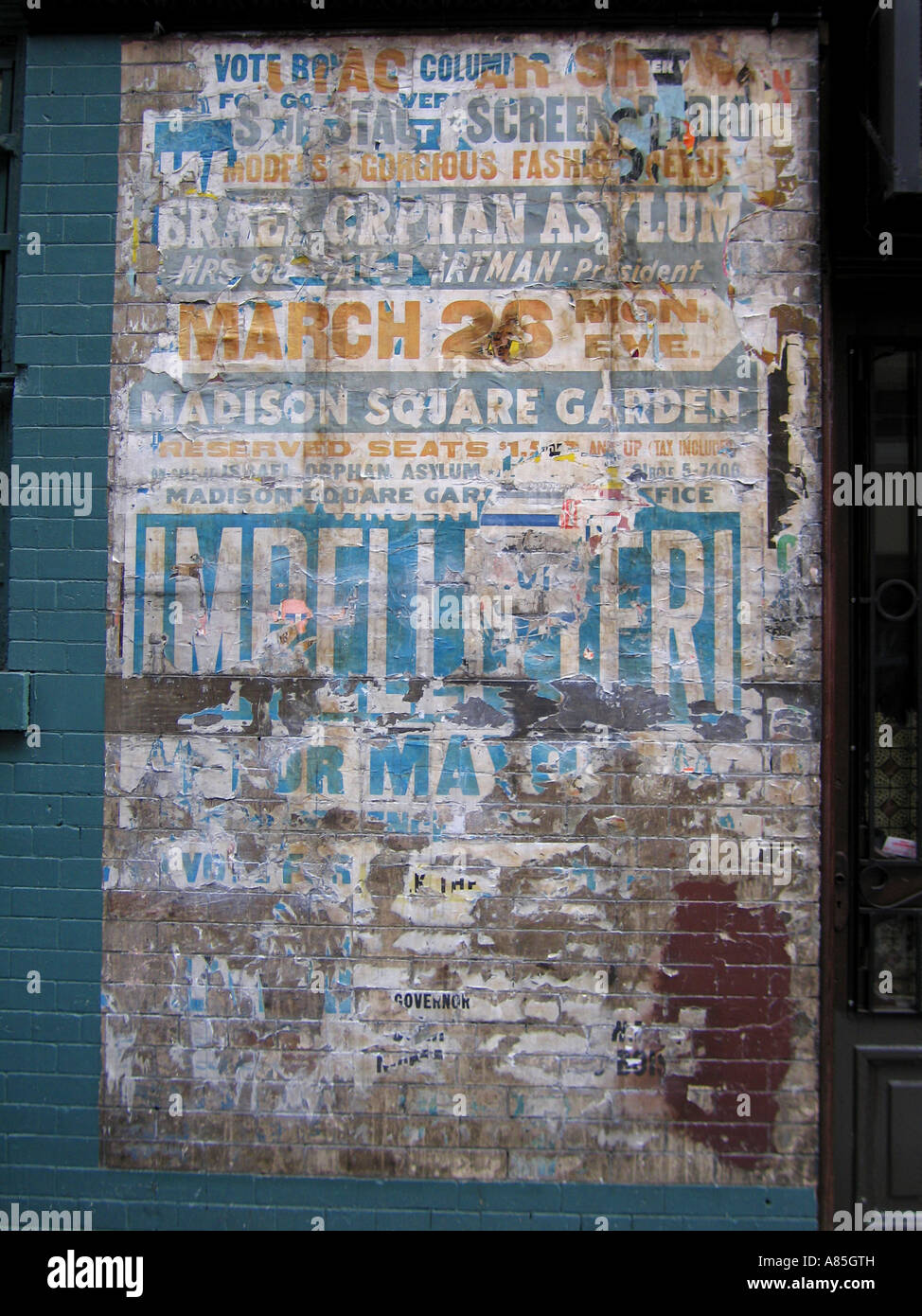 Old poster for madison square garden New York City America USA Stock ...