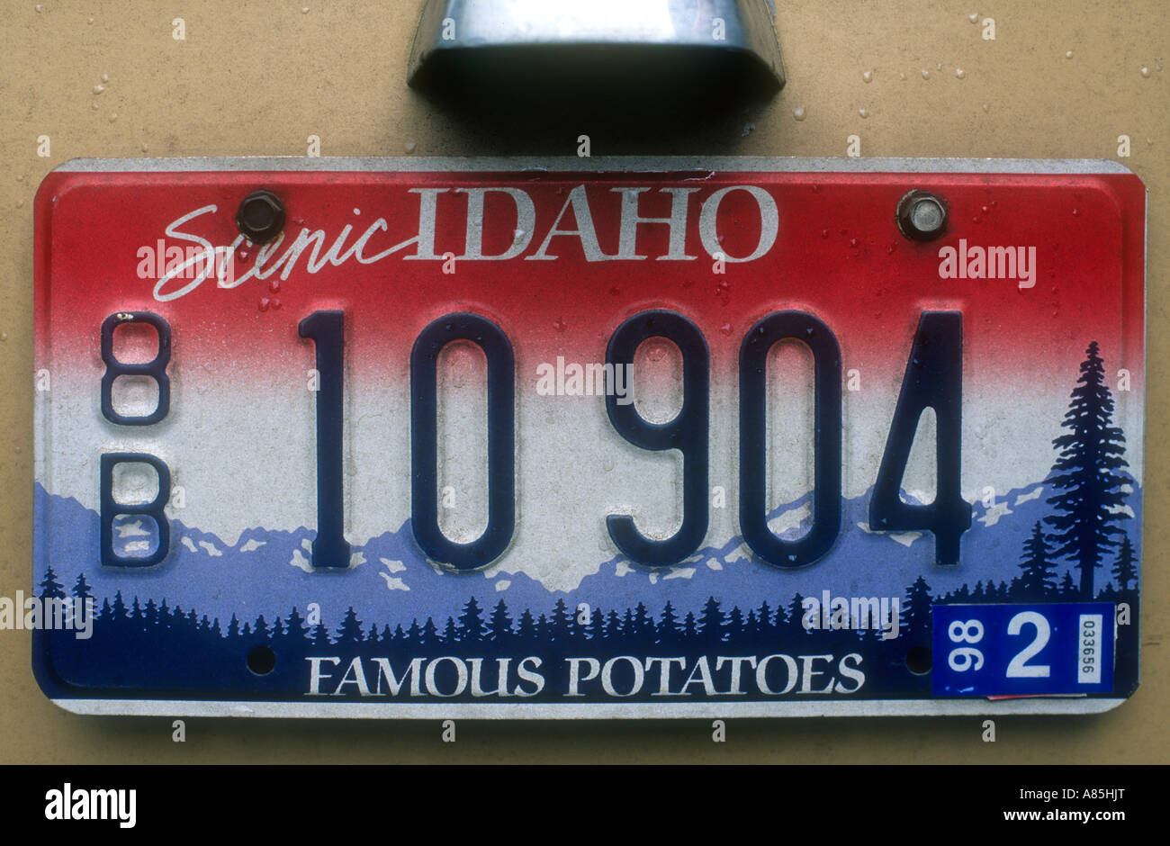 LICENSE PLATE OF IDAHO USA Stock Photo - Alamy